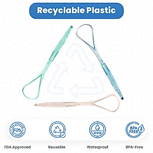 Dr. Nick’s White & Healthy Tongue Scraper (3 pack), Dentist Designed to Cure Bad Breath, Easy to Use Plastic Tounge Scraper Cleaner Maintains Oral Care for Adults (Green Blue & White)