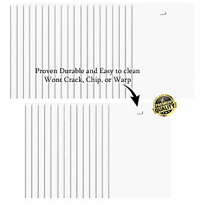 Vertical Blinds Replacement Slats Heavy Duty PVC Smooth Curved (White) You Pick Size and Quantity (82.5 Inches) (34 Pack)