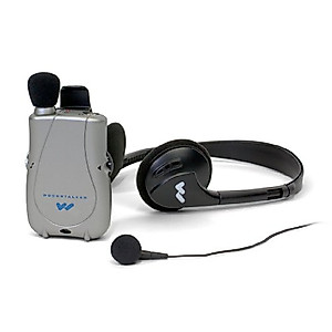 Williams Sound PKT D1 H26 Pocketalker Ultra with Rear-wear Headphone, 200 Hours of Battery Life, Adjustable Tone and Volume Control, Accommodates a Variety of Earphone and Headphone Options