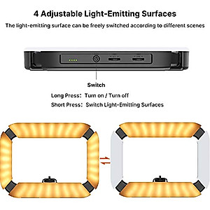 Smartphone Video Rig PICTRON U200 Handheld LED Ring Light Selfie Light Phone Video Stabilizer for Camera, Smartphone, Gopro, YouTube, Setup, Filmmaking, Makeup, Vlogging