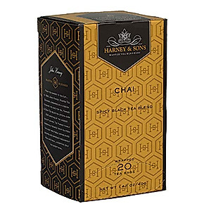 Harney & Sons Premium Black Tea, Tea Bags, Brown (30698), chai, 20.0 Count