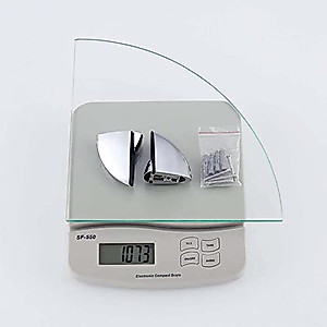 KES Tempered Glass Corner Shelf Bathroom Lavatory Triangular 8MM-Thick Wall Mount Polished Chrome, BGS3100