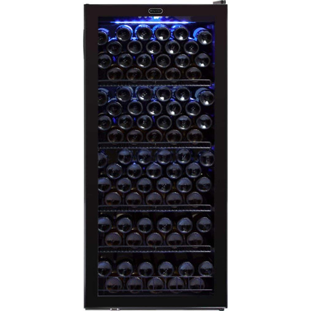 Whynter FWC-1201BB 124 Bottle Freestanding Cabinet Wine Refrigerators Free Standing, One Size, Black