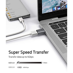 Syntech USB C to USB Adapter Pack of 2,USB C to USB3.0 Female Adapter Compatible with iPhone 15 MacBook Pro Air, other Type C or Thunderbolt Devices