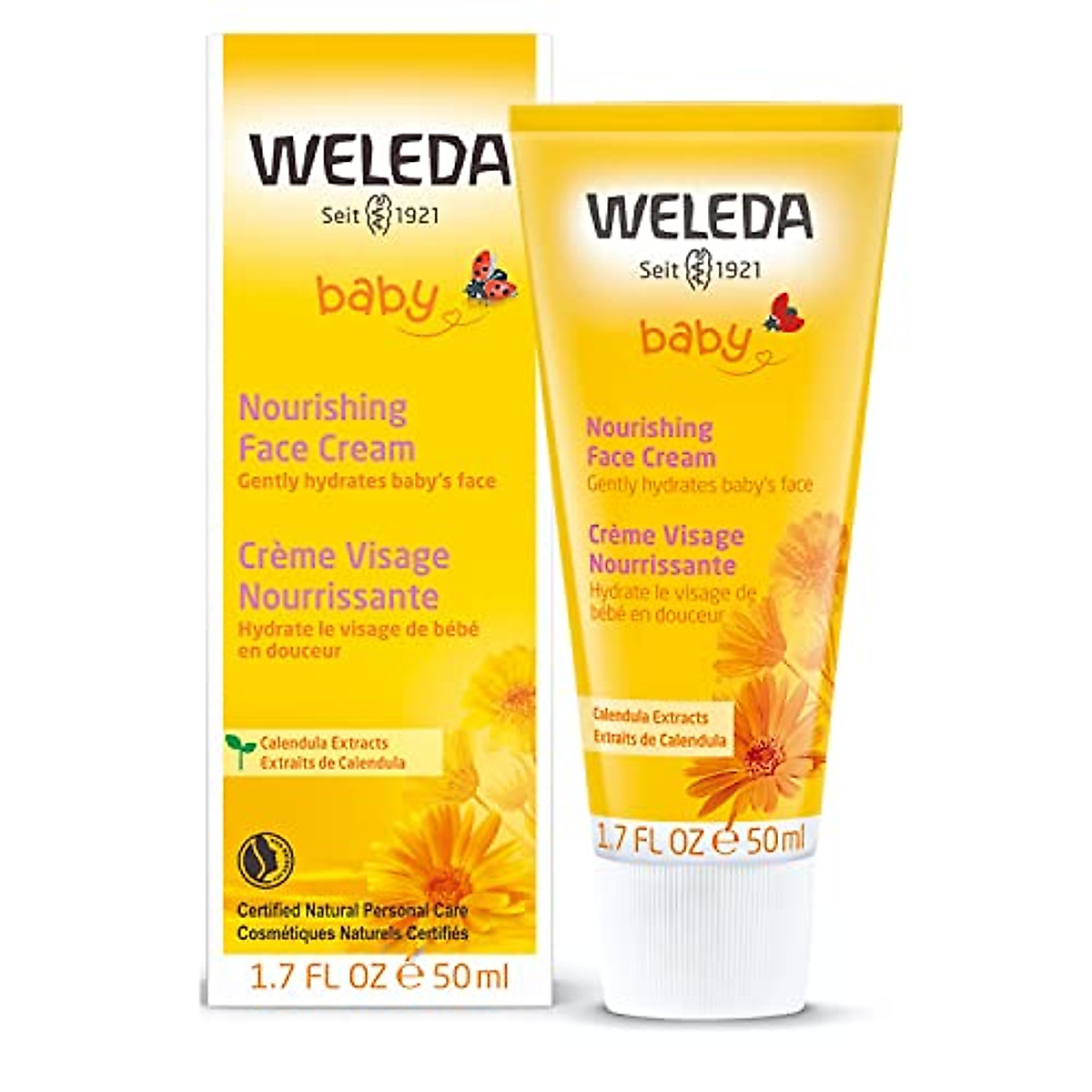 Weleda Baby Calendula Nourishing Face Cream, 1.7 Fluid Ounce, Plant Rich Moisturizer with Calendula and Lanolin