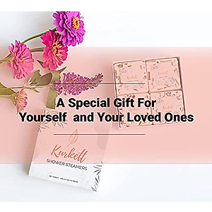 Kurkett Shower Steamers – Heavenly Shower Bombs Aromatherapy – Pack of 8 in 4 fragrances - Lemongrass, Lavender, Rose, Eucalyptus and Mint Shower Steamers