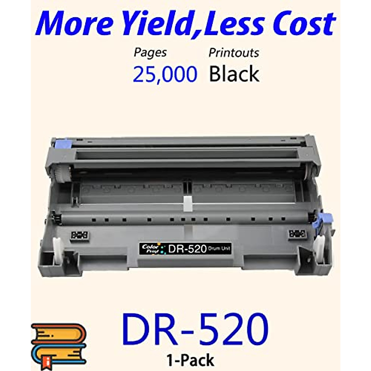 1-Pack ColorPrint Compatible DR520 Drum Unit Replacement for Brother DR-520 Imaging DR 520 fit for TN550 TN580 Toner HL-5250DN HL 5340D 5250DN 5370DW MFC-8890DW MFC 8860DN 8480DN 8680DN 8890DW Printer