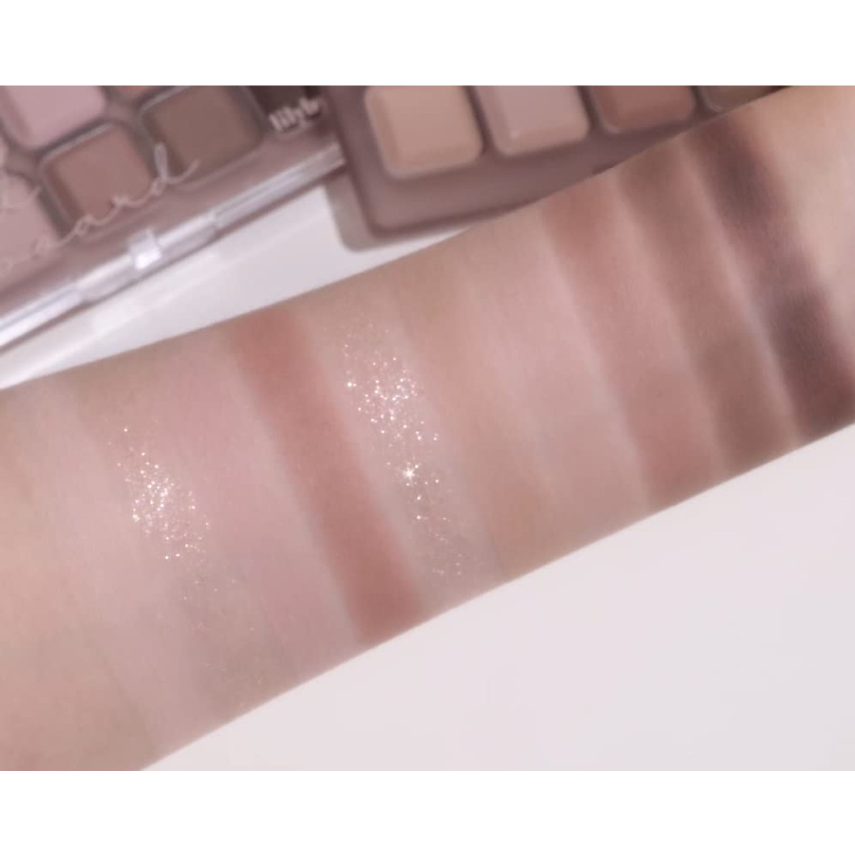 LILYBYRED Mood keyboard eyeshadow palette | Soft neutral ash color, Long-Wearing, glitter, Clear watercolor | Palette With Easy Color Matching For All | K-beauty (02#Ash Mauve)