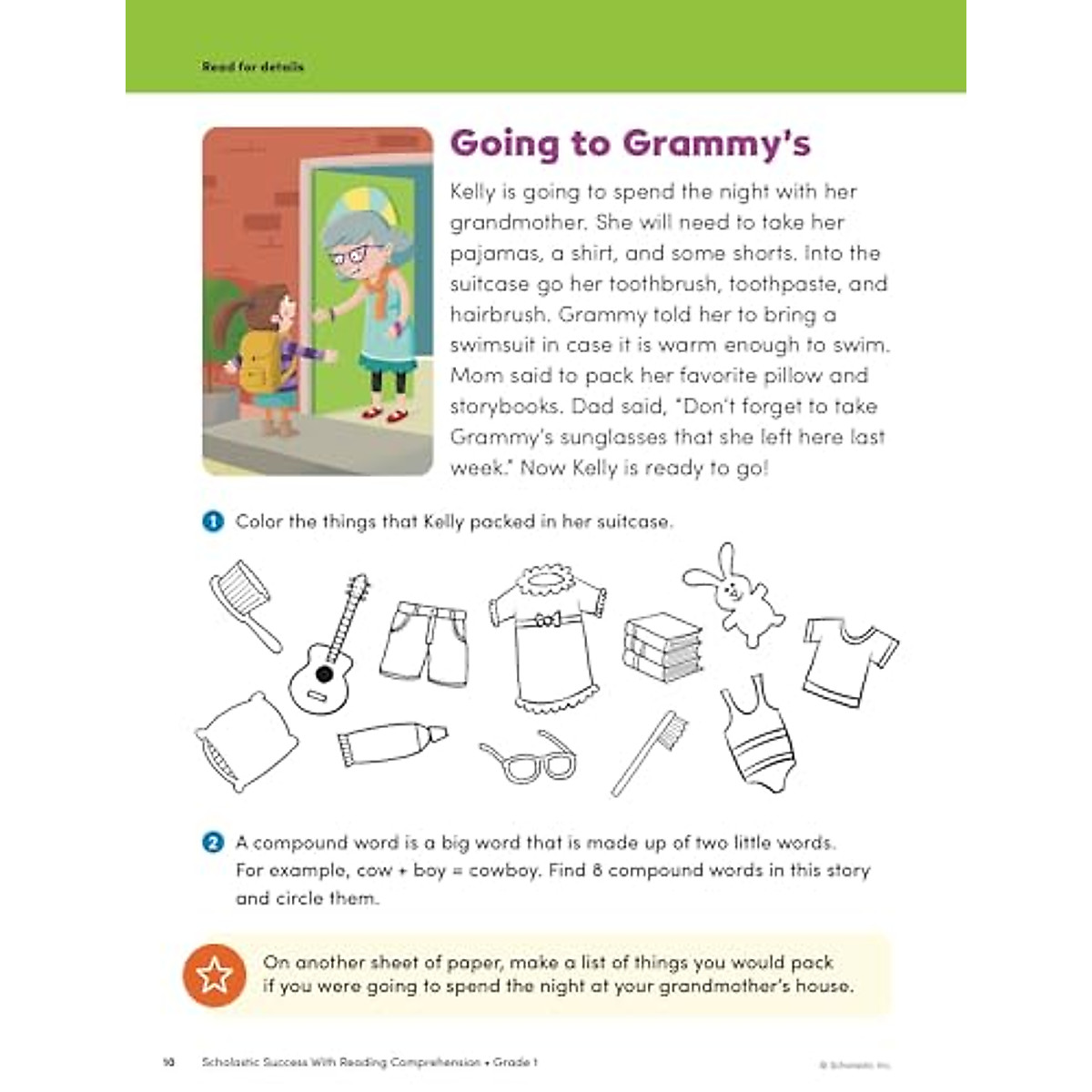 Scholastic Success with Reading Comprehension Grade 1 Workbook (Scholastic, Grade 1)