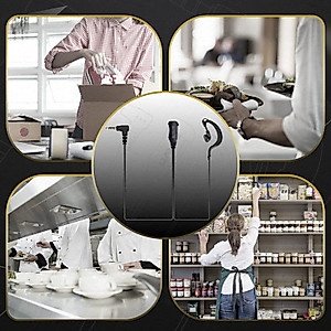 Retevis RT22P Walkie Talkie Earpiece with Mic 1 Pin 3.5mm, Double Cable, Side PTT, Compatible RT22P RB19 RB19P Two Way Radios, Soft C-Type Earhook Walkie-Talkie Earpiece(10 Pack)