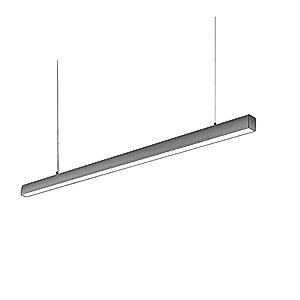SCON 4FT Pendant Linear LED Suspended Lighting 30W LinkableModern Fixture FloodLight for Room Office Shop Garage (3000K-Warm White/90°/Ra85/Grey)