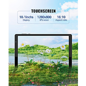 BAKEN Tablet 10 inch Android Tablets, Android 12 Tablet Quad Core Processor (2+2) 4GB RAM 32GB ROM, 1TB Expandable Tablet Computer, 6000mAh Battery, 1280 * 800 IPS Screen, Bluetooth, WiFi (Gray)