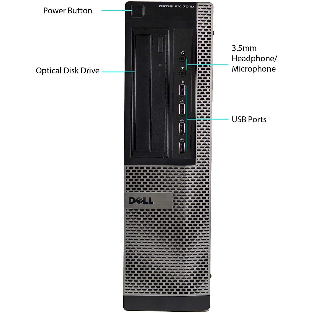 Dell Optiplex 7010 Business Desktop Computer (Intel Quad Core i5 up to 3.6GHz Processor), 8GB DDR3 RAM, 1TB HDD, USB 3.0, DVDRW, Windows 10 Professional (Renewed) (1TB)