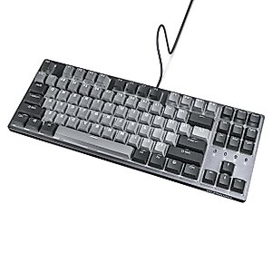 DURGOD K320 Corona White Backlit TKL Mechanical Keyboard | 87 Keys Tenkeyless | USB C Wired | Doubleshot PBT Keycaps | Programmable Keys | NKRO Rollover | Windows & Mac (Corona, Cherry Brown)