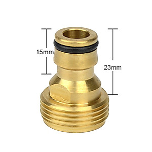 6 Pieces Brass Male Thread Hose Nozzle Quick Connect Adapter