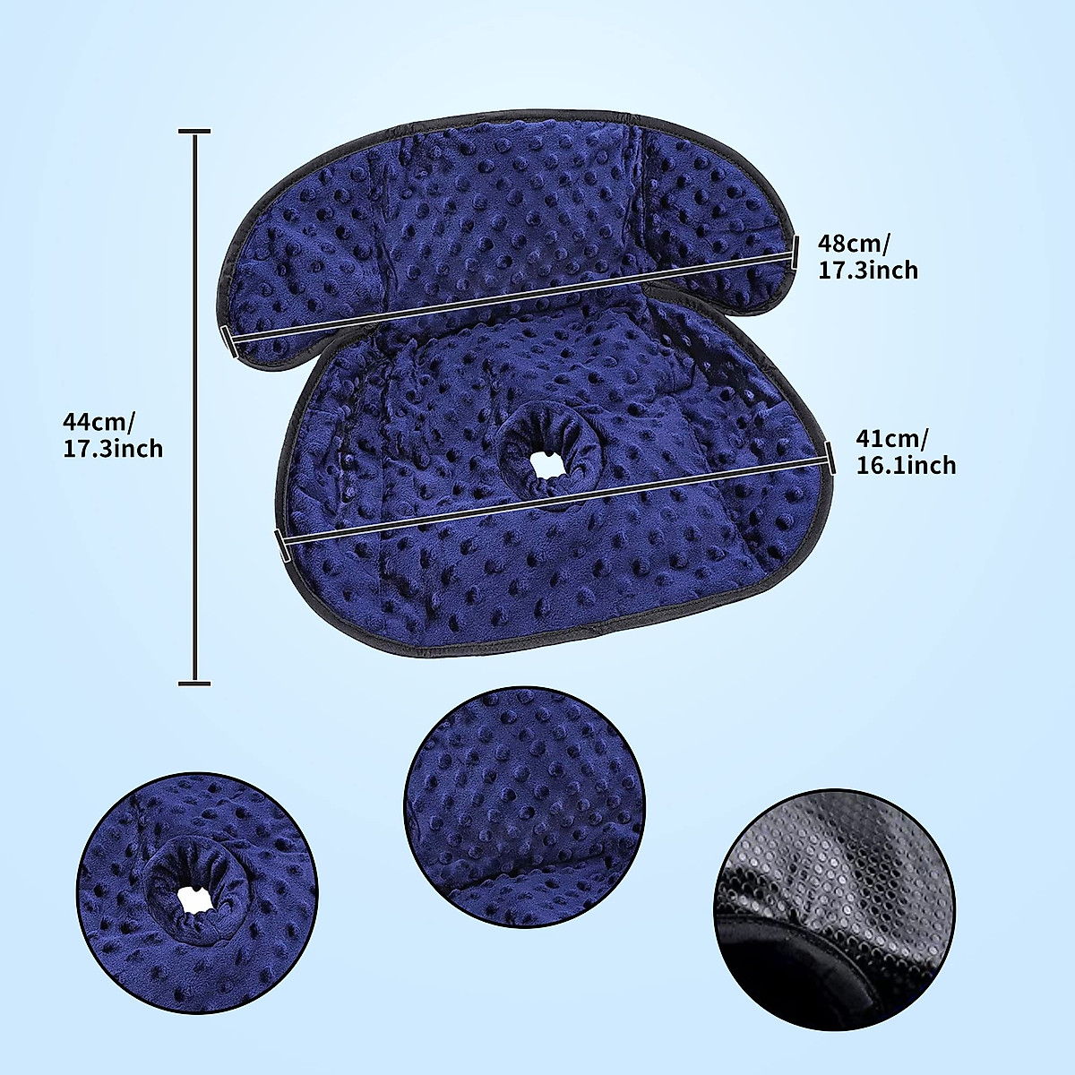 Piddle Pad Car Seat Protector, 2PCS Waterproof Carseat Liner Toddlers and Infants, Piddle Pad for Safety Carseats Strollers Potty Training and Dinner Chair Machine Wash and Dry Anti Slip(Blue+Blue)