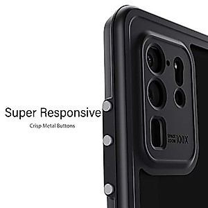 Ghostek NAUTICAL Slim Waterproof Case for Samsung Galaxy S20 Ultra 5G (6.9") - Heavy Duty Protection, Screen & Camera Lens Protector, Shockproof - Black