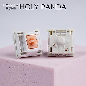 Holy Panda Mechanical Keyboard Switch, 3Pin Pre Lubed, 67g Extended Spring, Enhance Tactile Plate Mounted MX Switch(100 Pack)