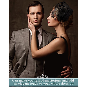 8 Pieces Fascinators Hats Tea Party Hats for Women Girls Flower Feathers Mesh Hat for Cocktail Party Church Wedding Christmas (Stylish Color)