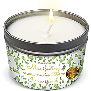 Magnificent 101 Manifesting More Money Than I Can Spend Tin Candle 6oz
