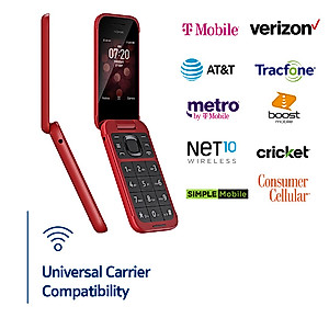 Nokia 2780 Flip | Unlocked | Verizon, AT&T, T-Mobile | Red