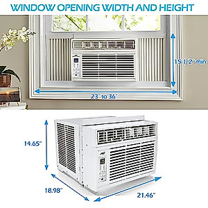 Arctic King 10,000 BTU Window Air Conditioner, Cools up to 450 Sq. Ft, with Digital Panel and Remote Control, Easy Installation, for House, Apartment, and Office