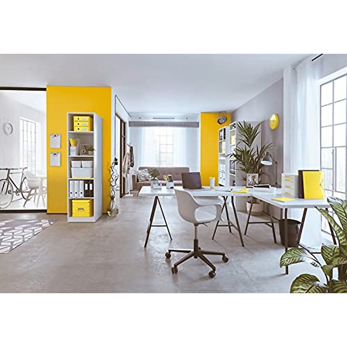 Leitz Medium Storage Cube, Yellow, Click and Store Range, 61090016