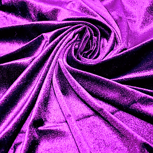 Stretch Velvet 60 Inches Width by The Yard Entelare(Purple 2Yards)
