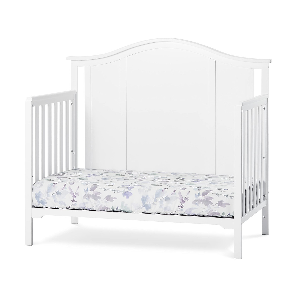 Child Craft Cottage Arch Top Crib and Dresser Nursery Set, 3-Piece, Includes 4-in-1 Convertible Crib, 3 Drawer Dresser, and Changing Table Topper, Grows with Your Baby (Matte White)