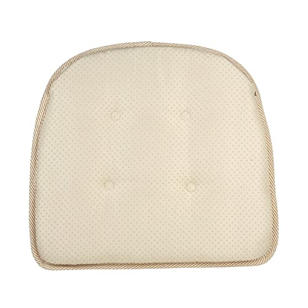 Klear Vu Omega Non-Slip Universal Chair Cushions for Dining Room, Kitchen and Office Use, U-Shaped Skid-Proof Seat Pad, 15x16 Inches, 4 Pack, 14 Natural