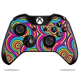 MightySkins Carbon Fiber Skin for Microsoft Xbox One or One S Controller - Groovy 60s | Protective, Durable Textured Carbon Fiber Finish | Easy to Apply, Remove, and Change Styles | Made in The USA