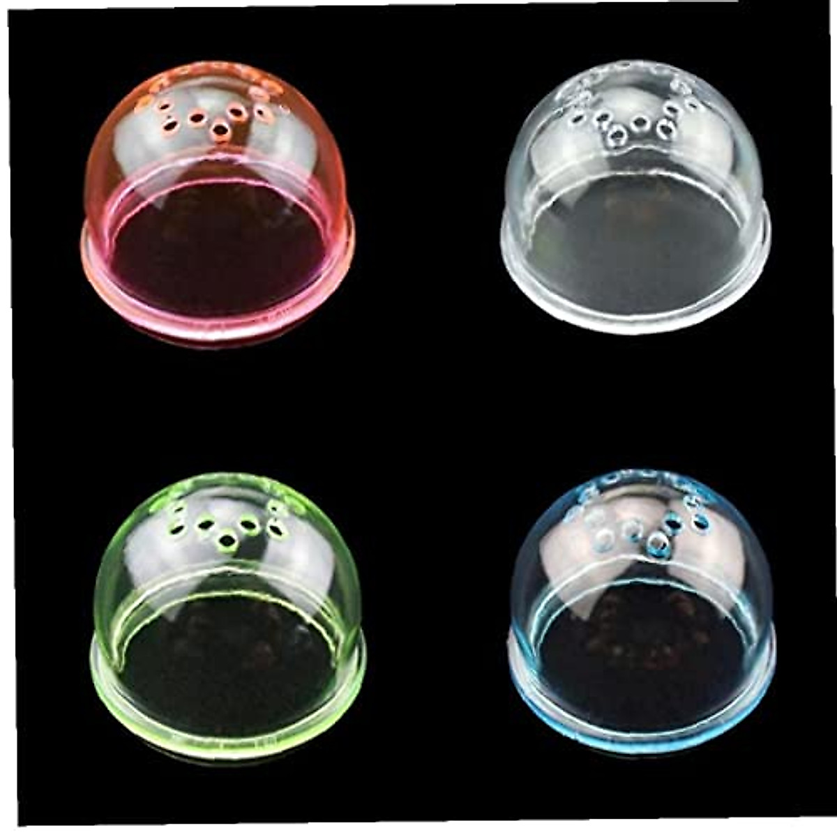 Ayrsjcl Hamster Cage Hole Cover 4pcs DIY Hamster Tunnel External Tube Stopper Plug End Cap Interface Fitting with Ventilated Holes (Random Color)