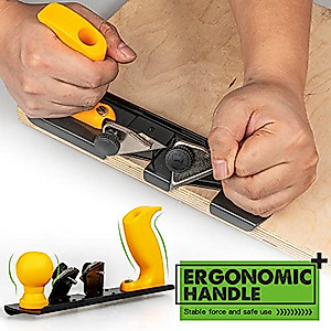 XDOVET Adjustable Hand Held Wood Planer, With Dual Blade and ABS Plastic Handle, Woodworking Edge Corner Flattening Tool for Quick Edge Planing