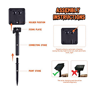 Halloween Solar Outdoor String Lights, 50 Purple Spider Lights with 8 Modes, 23ft Waterproof String Bulbs, Decorations for Halloween Party, Yard, Patio, Garden, Outdoor, Home