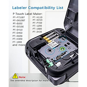 Aitaperste Compatible Tape Replacement for Brother TZe-231 TZe TZ Tape 12mm 0.47 Laminated White Compatible with Ptouch Label Maker PT-H110 PT-D210 PT-1290 PT-D600 PT-P700 PT-D450, 26.2 Feet, 4 Pack