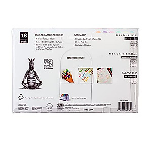 Zebra Pen Journaling and Lettering Set, Includes 6 Highlighters, 6 Brush Pens, and 6 Sarasa Clip Retractable Gel Pens, Pastel Ink Colors, 18-Pack, Multicolor (76018)