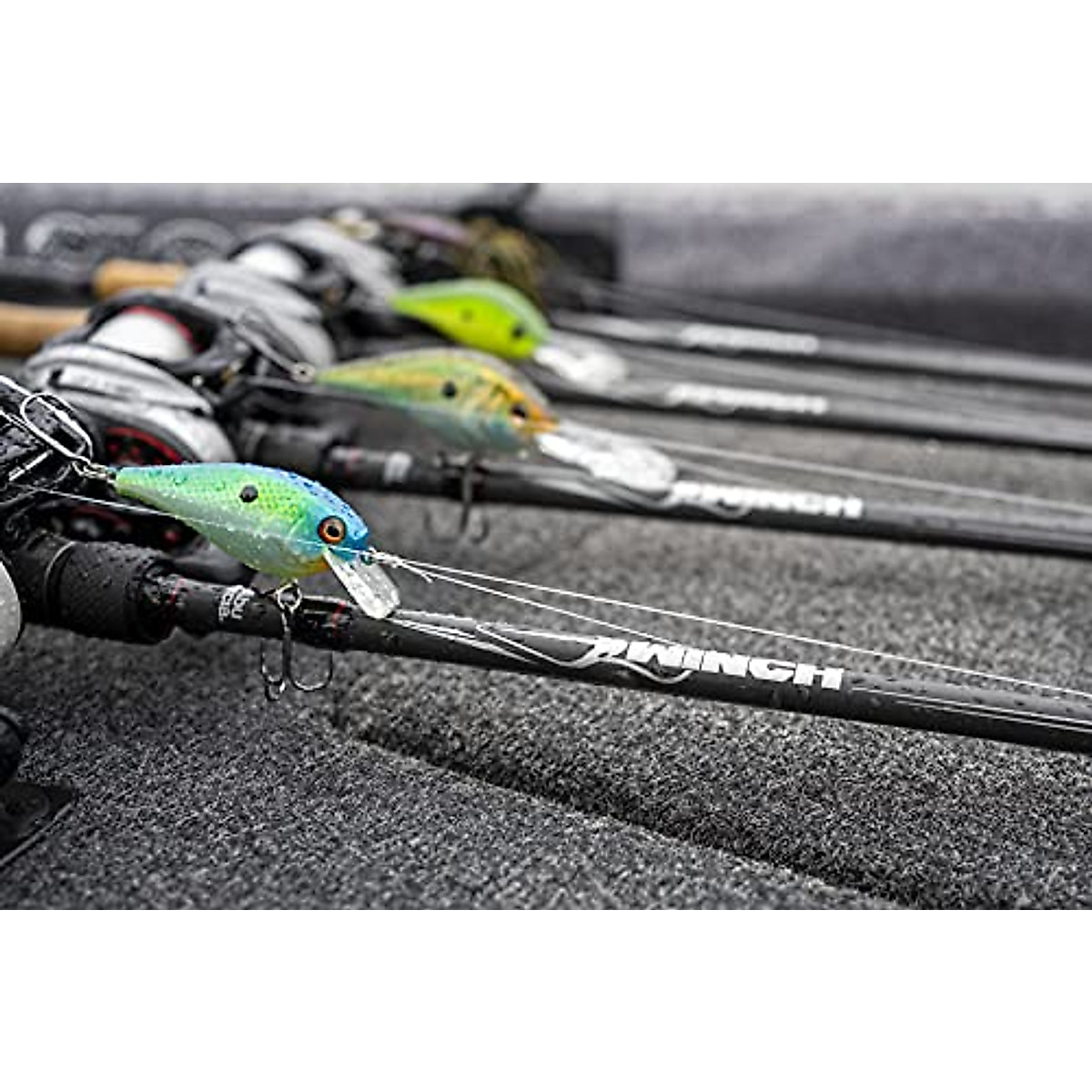 Abu Garcia Winch Casting Fishing Rod, Black, 7'2" - Medium Light - 1pc