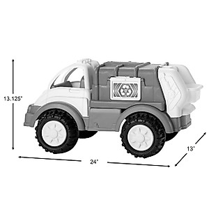 American Plastic Toys Gigantic Recycling Truck Vehicle, Green/White