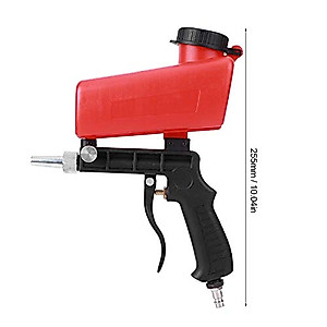 Abrasive Air Sand Blaster Hand held Gun Replaceable Steel Nozzle Industrial Supplies Length Approx 255mm with Accessory Bag for Spray Polishing