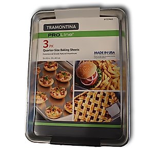Tramontina PROLINE 3 Pack Baking Sheets (13x9.5in) Commercial Quality- Restaurant Grade