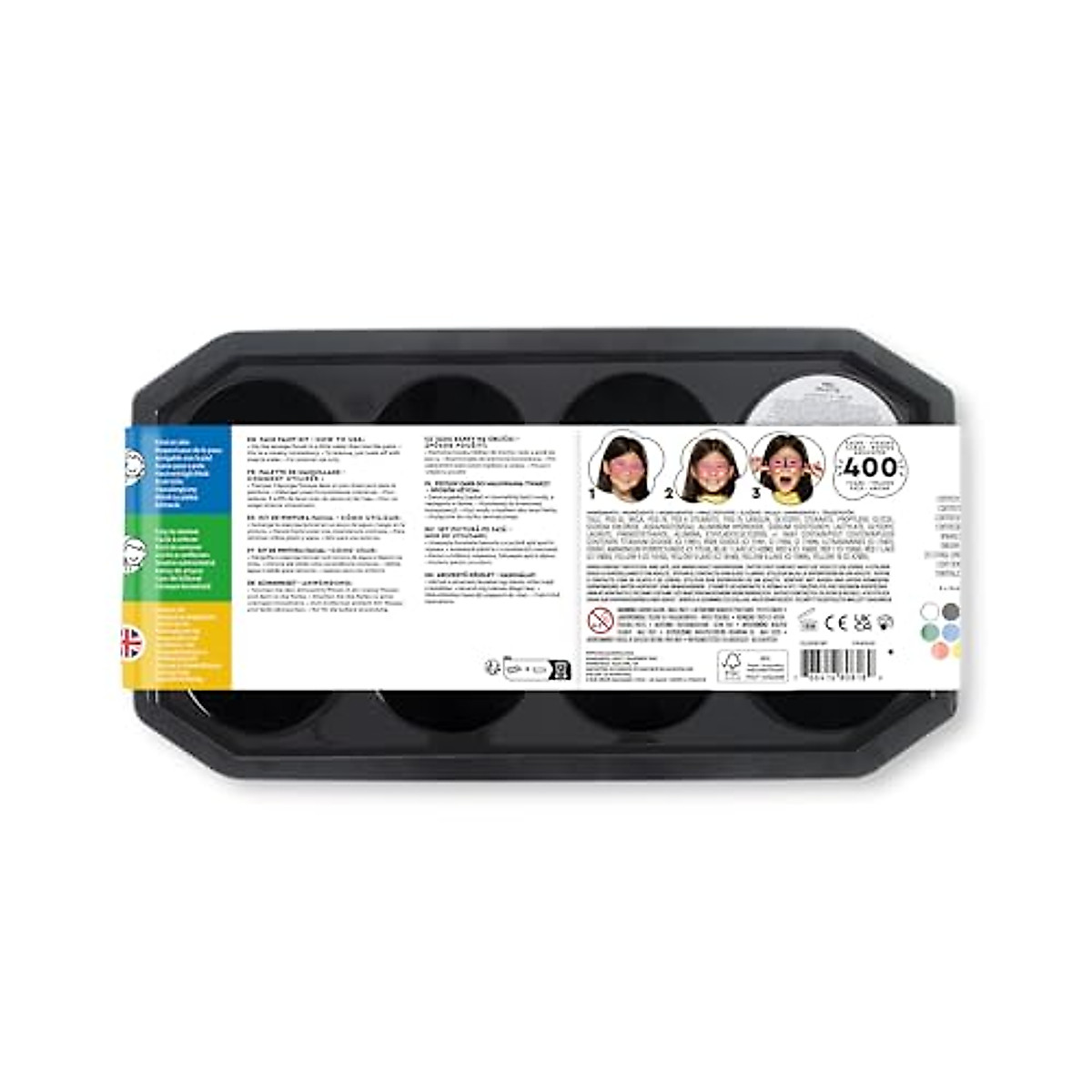 Snazaroo Face Paint Palette Kit, 8 x18.8g (0.6 Fl Oz), 8 Colours, Face Paint for Kids & Adults