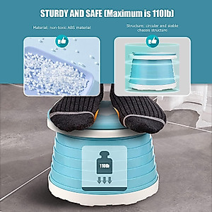 Portable Potty for Toddler Travel Foldable Potty Seat for Toddler Training Toilet for Kids Boys Girls Car Potty On The Go Potty Travel Potty Chair for Camping Park Indoor/Outdoor (Blue)