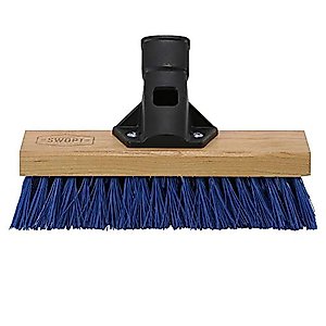SWOPT 10” Premium Multi-Surface Scrub Brush Head — Cleaning Head Interchangeable with All SWOPT Cleaning Products for More Efficient Cleaning and Storage — Clean Driveways, Decks, and Siding