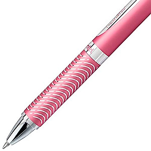 Pentel 0.7 mm Tip EnerGel Sterling Black Ink Pen - Pink (Pack of 12)
