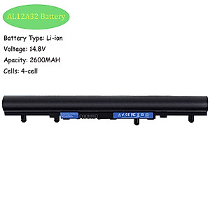 Vinpera (2600mAh AL12A32 AL12A72 Battery Replacement for ACER Aspire E1 E1-522 E1-532 E1-572 E1-572G E1-510 E1-510P V5 V5-431 V5-471 V5-471P V5-531 V5-571 V5-571P V5-571-6605