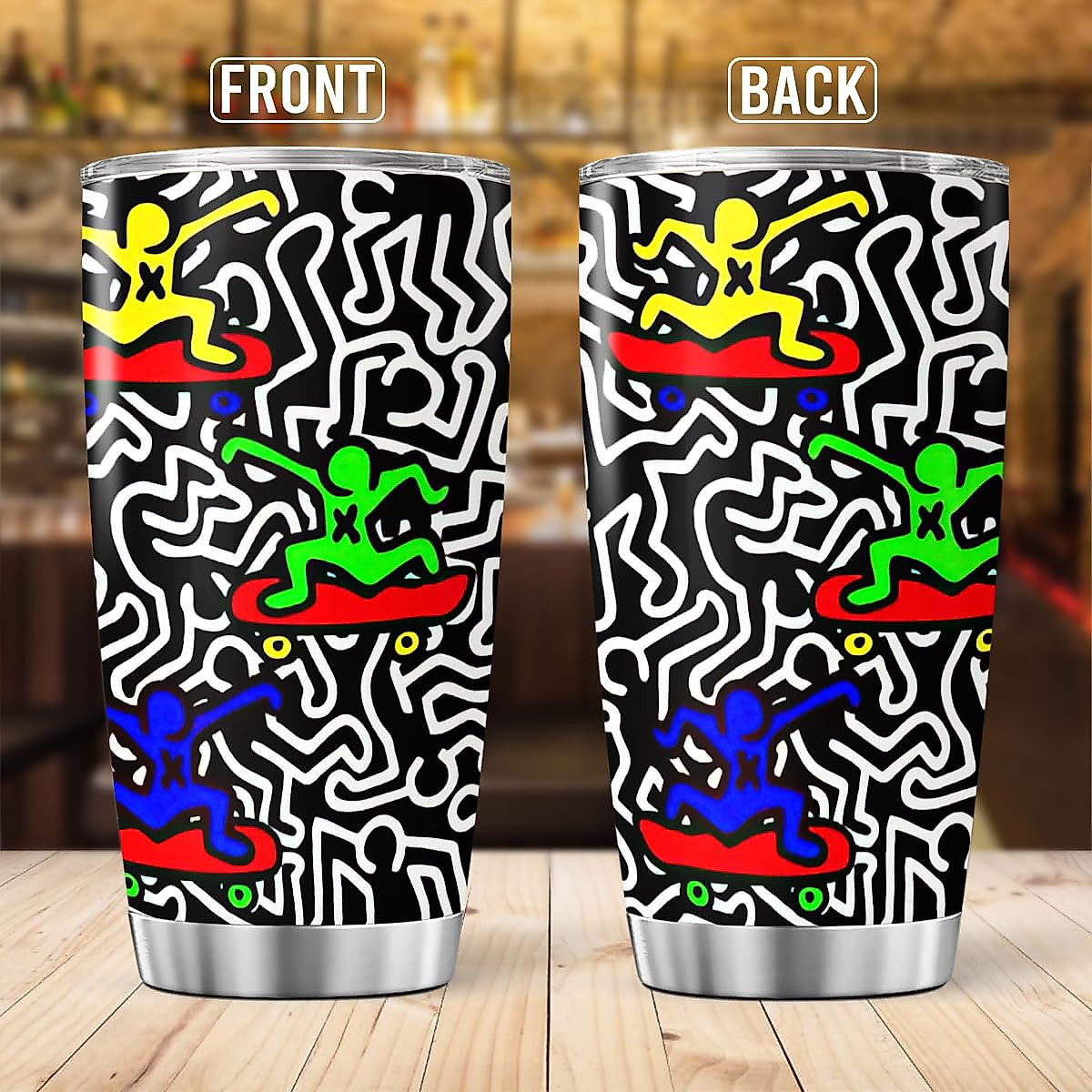 Tumbler Keith Tea Haring Coffee Stainless Insulated Hot Office Steel 20 30 Oz Iced Travel