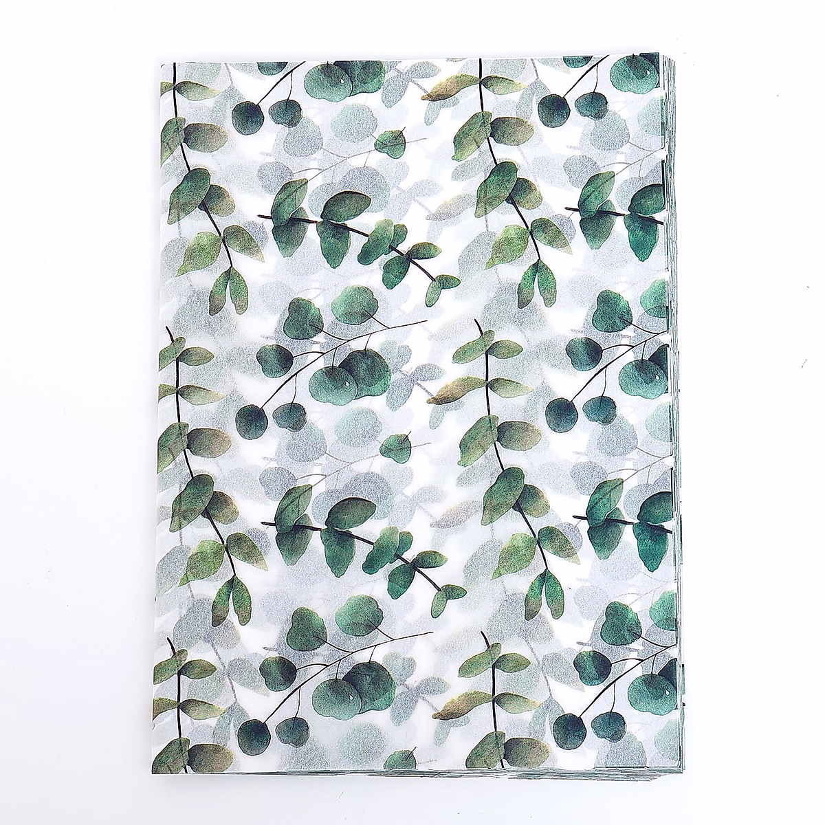 TINYFUTURE 100 Sheets Eucalyptus Gift Wrapping Tissue Paper Recyclable Greenery Botanical Packaging Bag for Wedding Birthday Showers Art Craft Party Favor Decoration