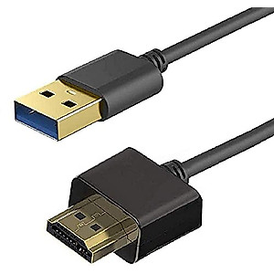 USB to HDMI Cable, Ankky USB 2.0 Male to HDMI Male Charger Cable Splitter Adapter - 0.5M/1.64ft