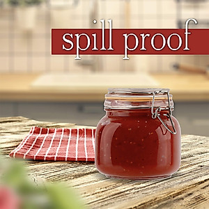 Galashield Glass Jars with Lids Food Storage Jars with Airtight Lids Leak Proof Glass Canisters Kitchen Jars [Set of 2-25 oz]