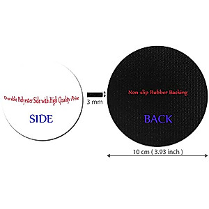 Starry Sky Vortex Round Coaster Set of Drink- Made of Polyester Fabric and Recycled Rubber Coaster Set - Set of 4